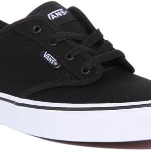 Vans Low-Top Sneakers, Canvas/Black/Black, 3 US Unisex Little Kid