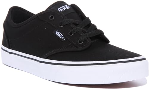 Vans Low-Top Sneakers, Canvas/Black/Black, 3 US Unisex Little Kid