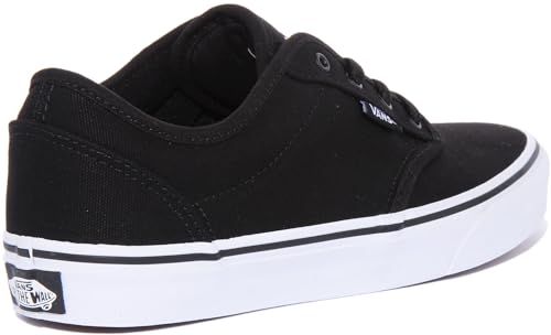 Vans Low-Top Sneakers, Canvas/Black/Black, 3 US Unisex Little Kid