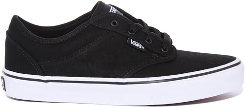 Vans Low-Top Sneakers, Canvas/Black/Black, 3 US Unisex Little Kid