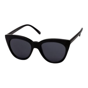 le specs women's halfmoon magic sunglasses, black/smoke mono, one size