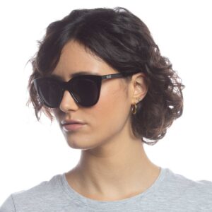 Le Specs Women's Halfmoon Magic Sunglasses, Black/Smoke Mono, One Size