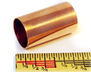 polished copper pipe "stubby" guitar slide (1.5 inch)