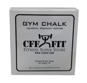 cff premium chalk - 1 lb. box - magnesium carbonate weightlifting, climbing, and gymnastics chalk