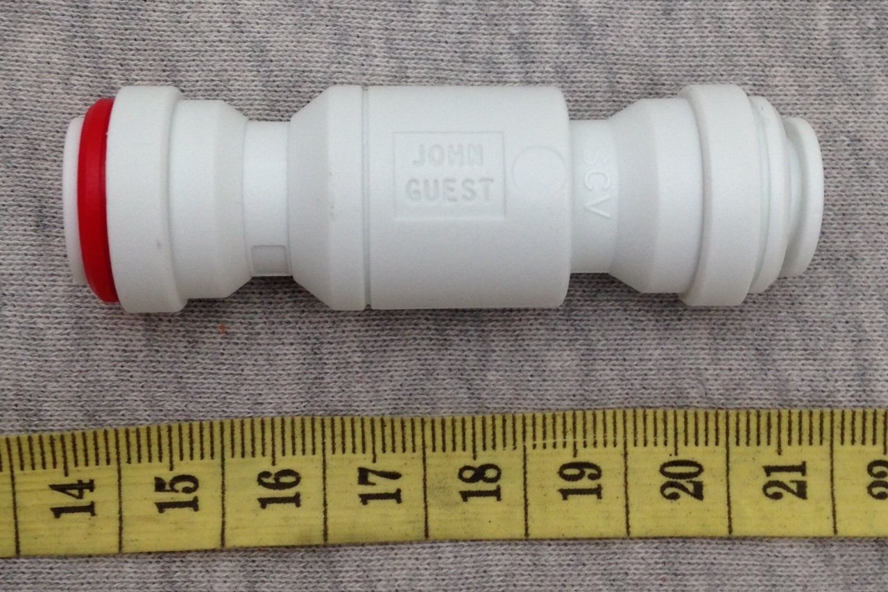 John Guest 3/8" One Way Check Valve RO Reverse Osmosis Water Filter NSF Certified