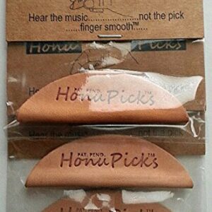 HonuPicks Leather Ukulele Pick Ergonomic Ukulele Picks 3 Pack