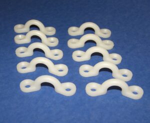 nylon deck loop, pad eye, tie down, kayak deck loops, white, 10 pieces