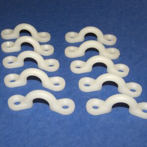 Nylon Deck Loop, Pad Eye, Tie Down, Kayak Deck Loops, White, 10 Pieces