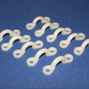 Nylon Deck Loop, Pad Eye, Tie Down, Kayak Deck Loops, White, 10 Pieces