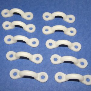 Nylon Deck Loop, Pad Eye, Tie Down, Kayak Deck Loops, White, 10 Pieces