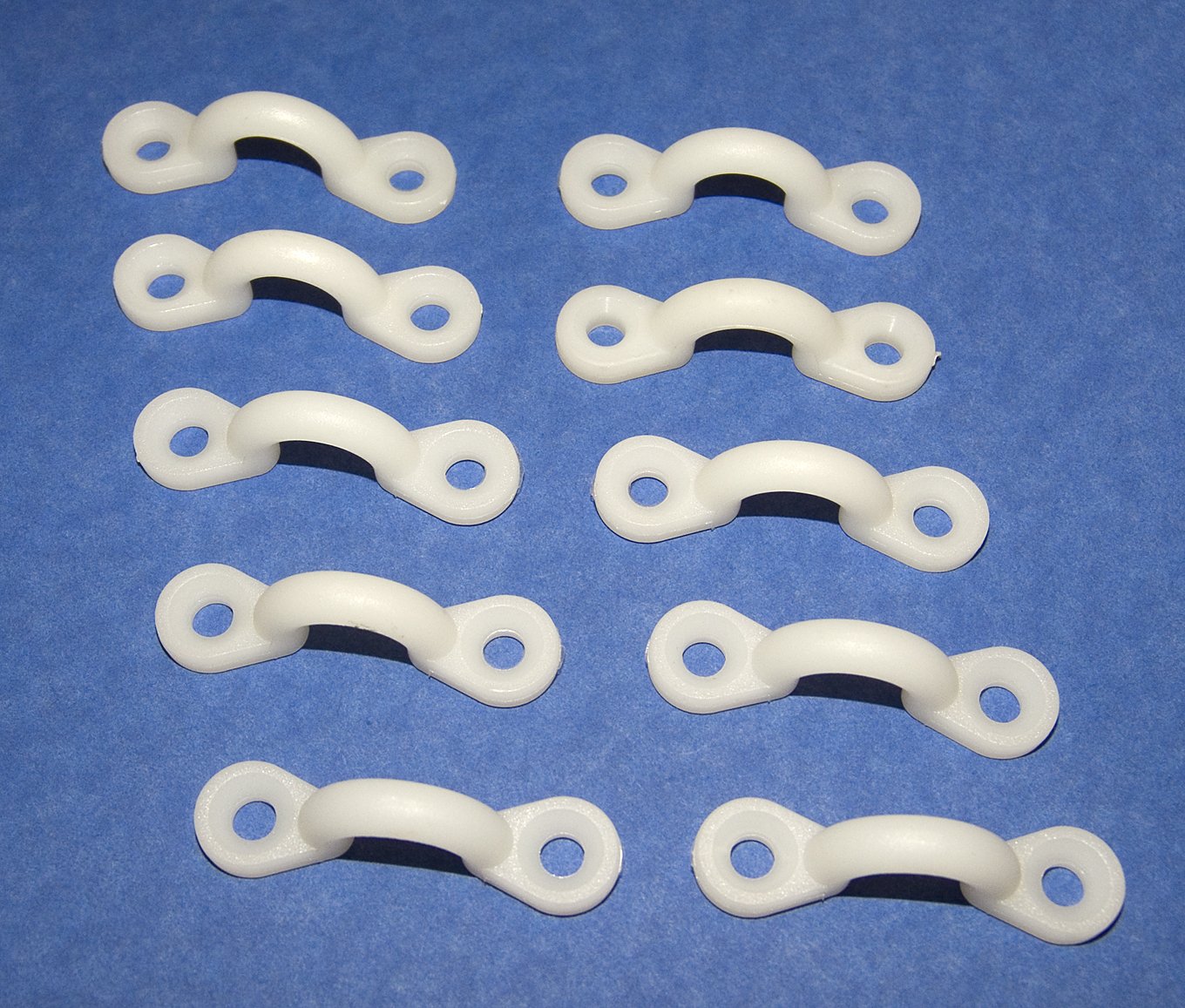 Nylon Deck Loop, Pad Eye, Tie Down, Kayak Deck Loops, White, 10 Pieces