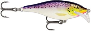 rapala scatter rap shad lure, purpledescent, 7cm