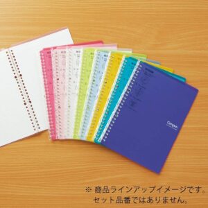 Kokuyo Campus Smart Ring Binder, A5 Transparent Binder Notebook Up to 25 Sheets 20 Holes Slim Binder Folder with 10 Extra Campus Sarasara Loose-Leaf Paper for Work & Study, Japan Import (RU-SP130T)