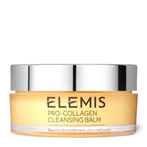 elemis pro-collagen cleansing balm, 100g – 3-in-1 facial cleanser for all skin types, daily skincare to soften, deep cleanse & hydrate, makeup remover & oil cleanser for face