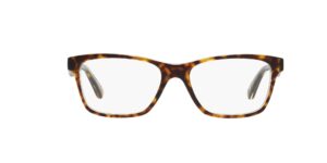 vogue eyewear women's vo2787 square prescription eyeglass frames, top havana/transparent/demo lens, 51 mm