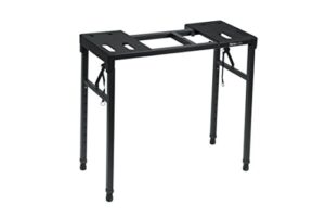 gator frameworks keyboard and audio utility table with multi point adjustability and built in leveling bubble; min/max height - 26"/44" (gfw-utility-tbl), black