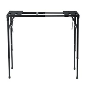 Gator Frameworks Keyboard and Audio Utility Table with Multi Point Adjustability and Built in Leveling Bubble; Min/Max Height - 26"/44" (GFW-UTILITY-TBL), Black