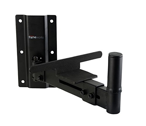 Gator Frameworks Adjustable Studio Speaker Wall Mount; Fits Both 38mm and 35mm Speaker Mounts (GFW-SPK-WM100)