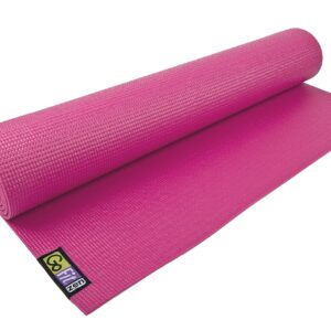 GoFit Non-Slip Yoga Mat - Mat with Yoga Posture Wall Chart,Pink,GOFGFYOGAPK