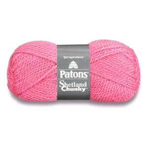 patons shetland chunky yarn, 3.5 oz, pretty in pink, 1 ball