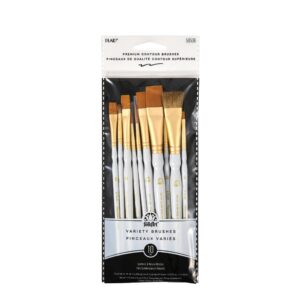 plaid learn to paint premium brush set, 50536 (10-piece), 1-(pack)