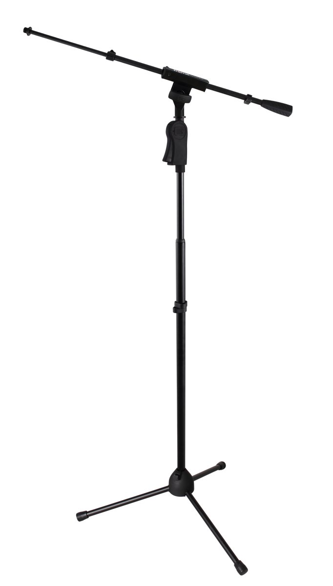 Gator Frameworks Deluxe Tripod Microphone Stand with Clutch Height Adjustment and Telescopic Boom Arm (GFW-MIC-2120),Black