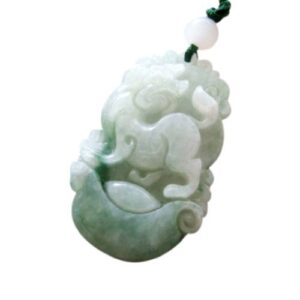 ovalbuy jadeite jade chinese zodiac fortune dog amulet pendant