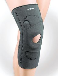 fla orthopedics safe-t-sport lateral knee stabilizer left black large