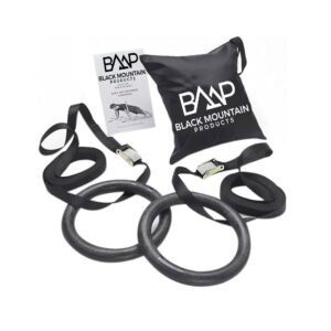 black mountain products 1200lbs rated multi-use exercise gymnastics rings