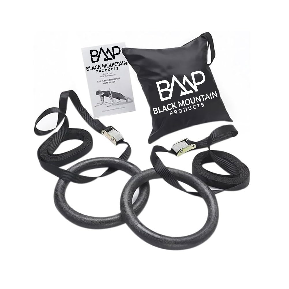 Black Mountain Products 1200lbs Rated Multi-Use Exercise Gymnastics Rings