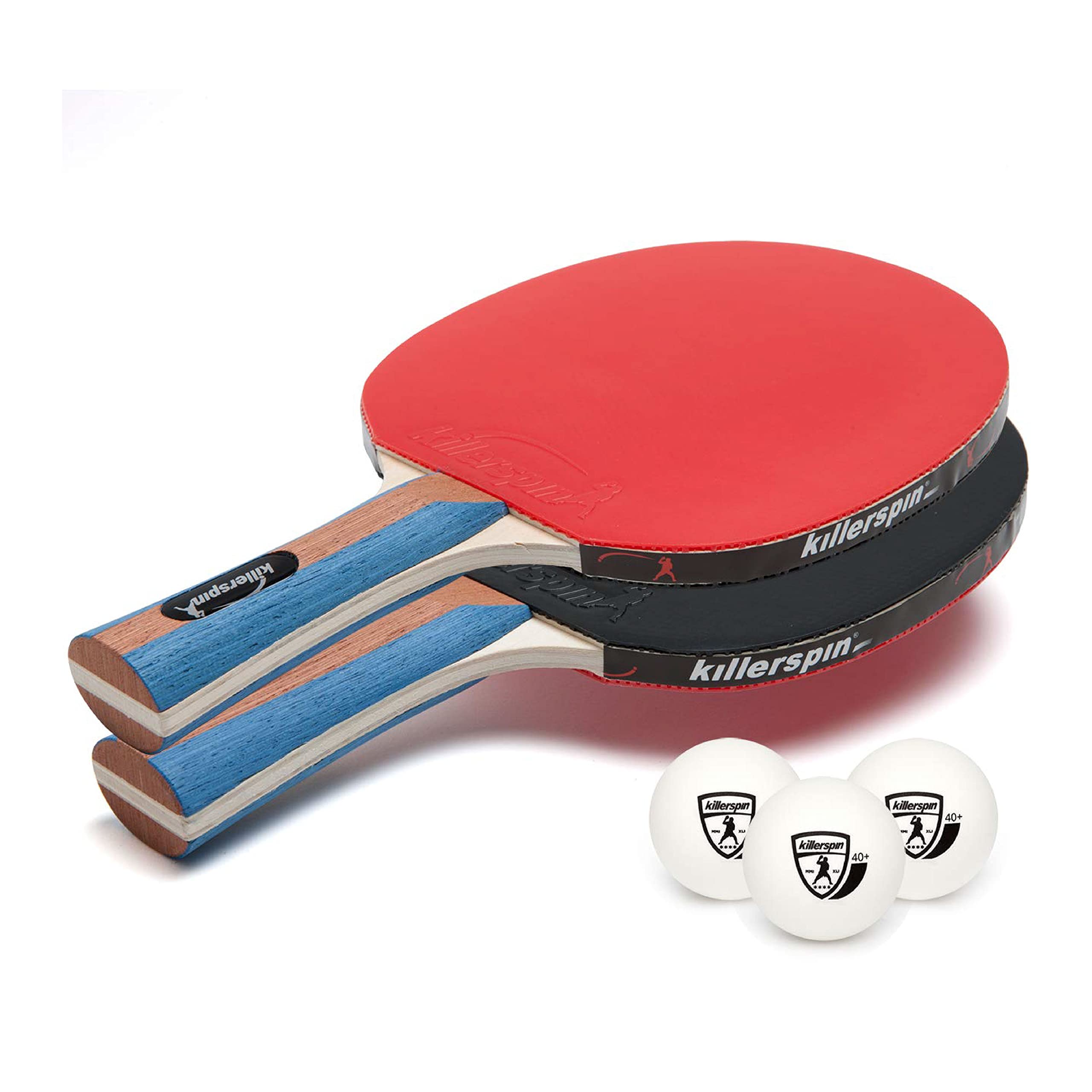 Killerspin Jet Set 2 Premium Set, Table Tennis Set with 2 Ping Pong Paddles and 3 Ping Pong Balls, Perfect Table Tennis Paddle for Consistent Play and Precision