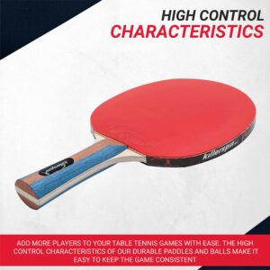 Killerspin Jet Set 2 Premium Set, Table Tennis Set with 2 Ping Pong Paddles and 3 Ping Pong Balls, Perfect Table Tennis Paddle for Consistent Play and Precision