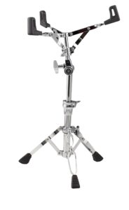 pearl s930 double-braced snare drum stand with gearless unilock basket tilter, heavy double braced legs, and adjustable gripping basked for 10" to 14" snare drums.