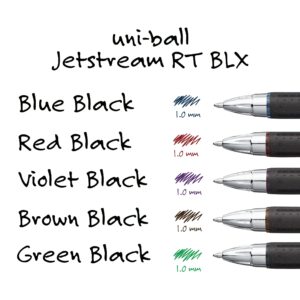 Uniball Jetstream RT BLX 12 Pack, 1.0mm Medium Blue/Black, Wirecutter Best Pen, Ballpoint Pens, Ballpoint Ink Pens | Office Supplies, Ballpoint Pen, Colored Pens, Fine Point, Smooth Writing Pens