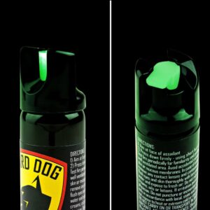 Guard Dog Security Glow in The Dark 2 oz Pepper Spray with UV dye - Police Strength – 25 bursts