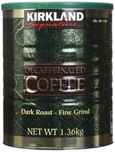 kirkland signature 100% colombian dark roast decaffeinated ground coffee - 1.36kg