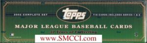 2002 topps factory sealed baseball box set which includes all 718 regular issue cards.