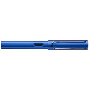 Lamy AL-star Fountain Pen - Elegant Design Cool Pens, Best Pens For Smooth Writing, Light Aluminum - Ocean Blue Broad Point Pen