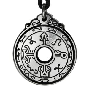 healers talisman pendant black pullet necklace amulet