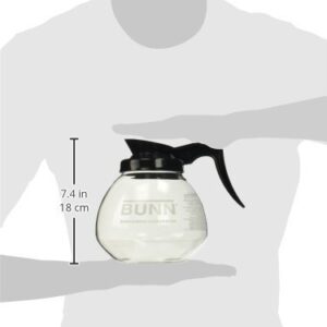 BUNN Coffee Pot Decanter/Carafe, 2 Black Regular and 1 Orange Decaf, 12 Cup Capacity, Set of 3, Original Version