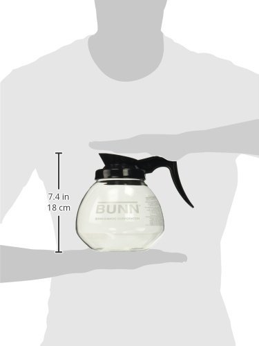 BUNN Coffee Pot Decanter/Carafe, 2 Black Regular and 1 Orange Decaf, 12 Cup Capacity, Set of 3, Original Version