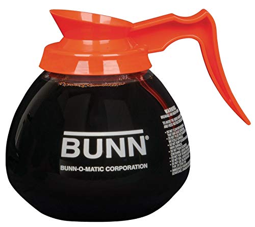 BUNN Coffee Pot Decanter/Carafe, 2 Black Regular and 1 Orange Decaf, 12 Cup Capacity, Set of 3, Original Version