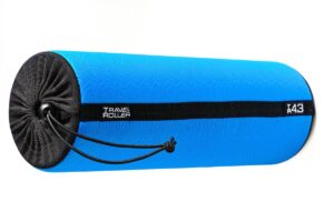 travel roller 4.3 original foam roller - blue, includes exersice poster and free online instructions