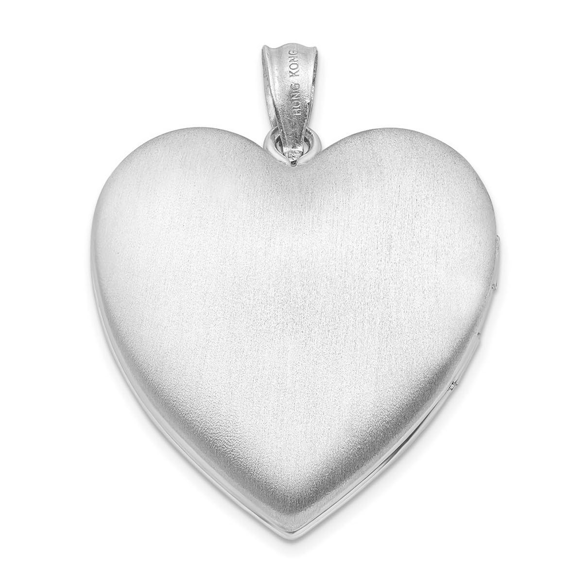 925 Sterling Silver Engravable Polished back Holds 2 photos 24mm With Diamond Star Design Love Heart Family Locket Jewelry for Women