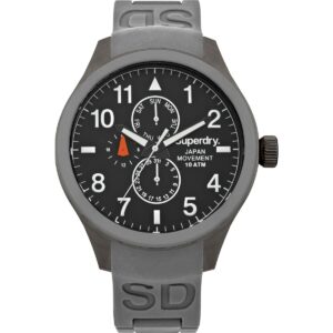 superdry syg110e mens scuba multi grey silicone strap watch