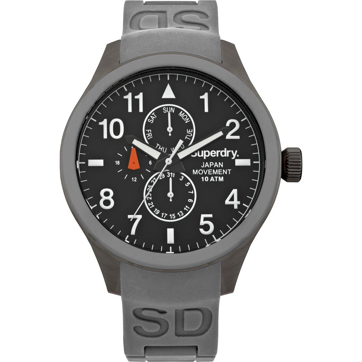 Superdry SYG110E Mens Scuba Multi Grey Silicone Strap Watch