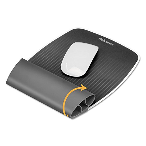 Fellowes I-Spire Series Wrist Rocker, Mouse Pad with Rocking Motion Support, Gray (9311801)