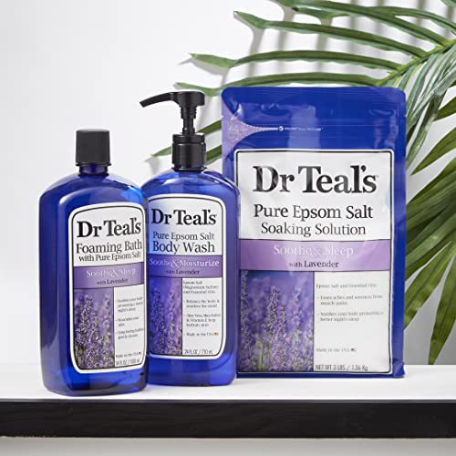 Dr Teal's Pure Epsom Salt Body Wash Soother & Moisturize With Lavender 24 Ounce