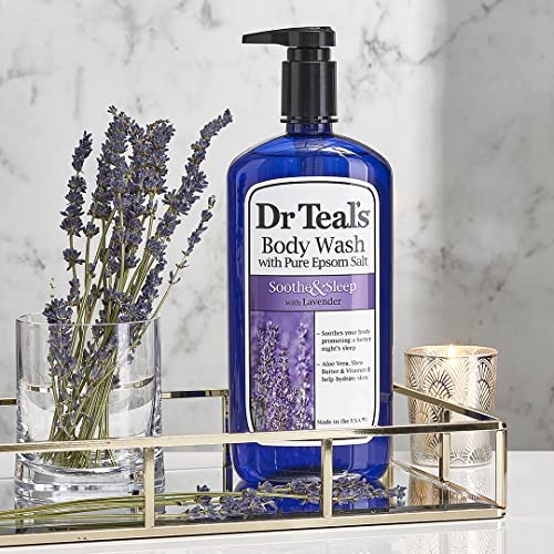 Dr Teal's Pure Epsom Salt Body Wash Soother & Moisturize With Lavender 24 Ounce