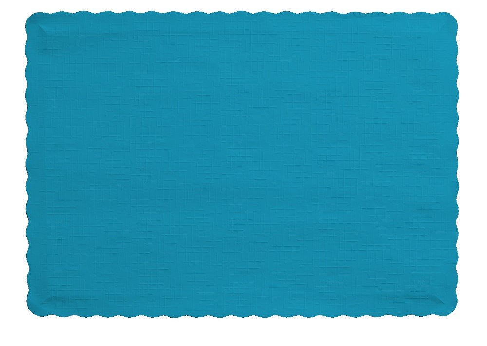 Creative Converting (897121B) 50 Count Touch of Color Paper Placemats, Turquoise -